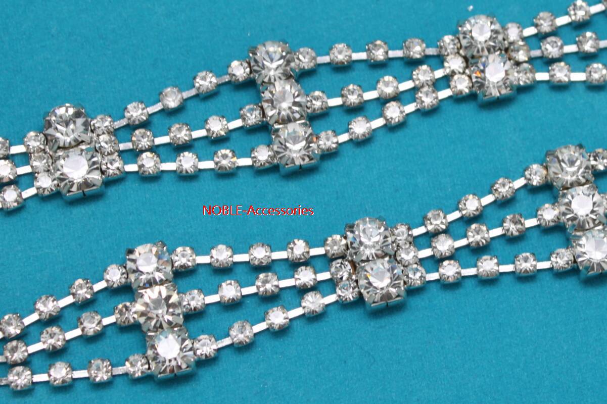Wedding Cake Decoration Diamante Rhinestone Crystal Silver Chain ...